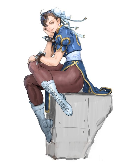 「chun-li blue dress」Fan Art(Popular)
