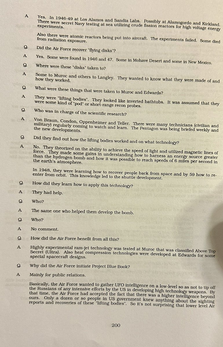 1/4 The following is an interview taken from “UFO crash retrivals Vol 1 ...