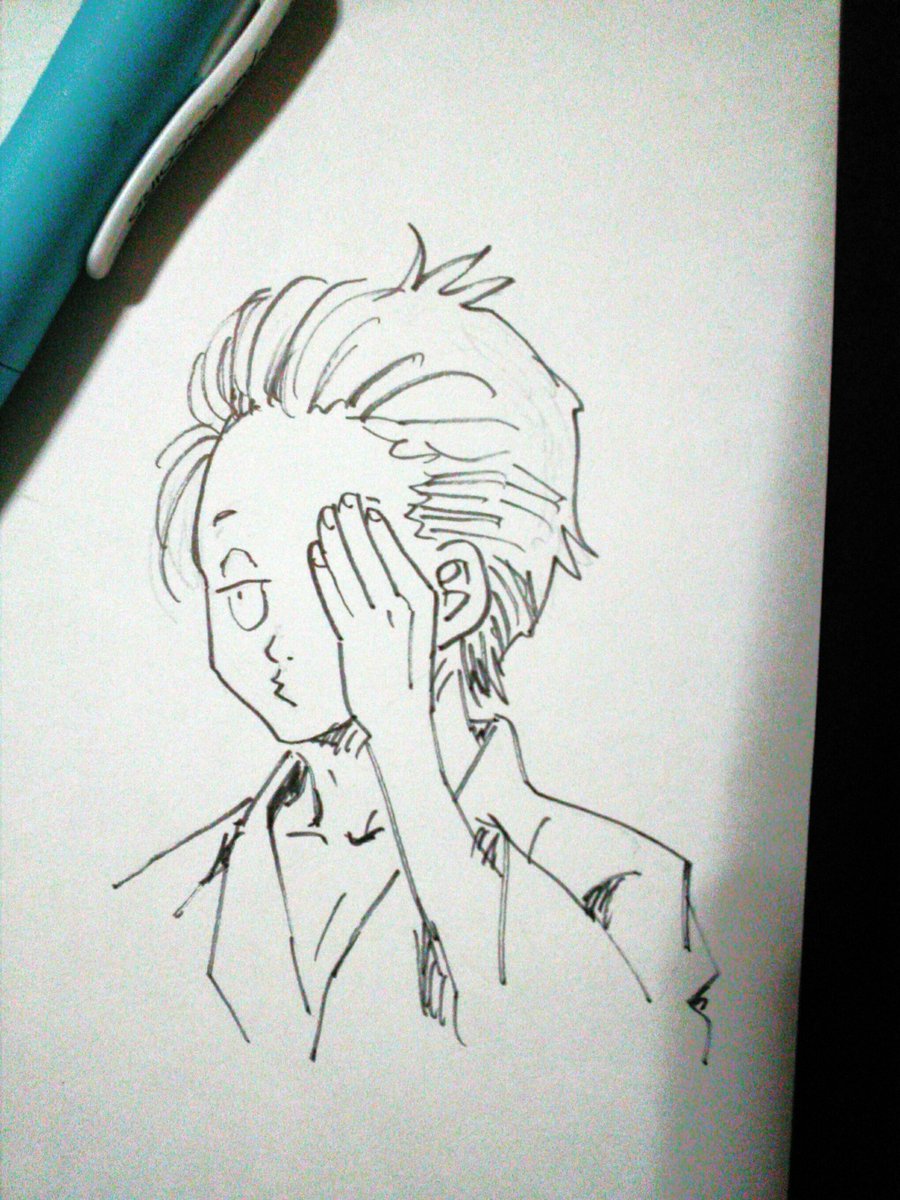 「オールバック水木でわーわーしている中敢えてオールバック父を描くなど。 」高川ヨ志ノリ マヨイギ連載開始 C103日曜西1み-46aの漫画