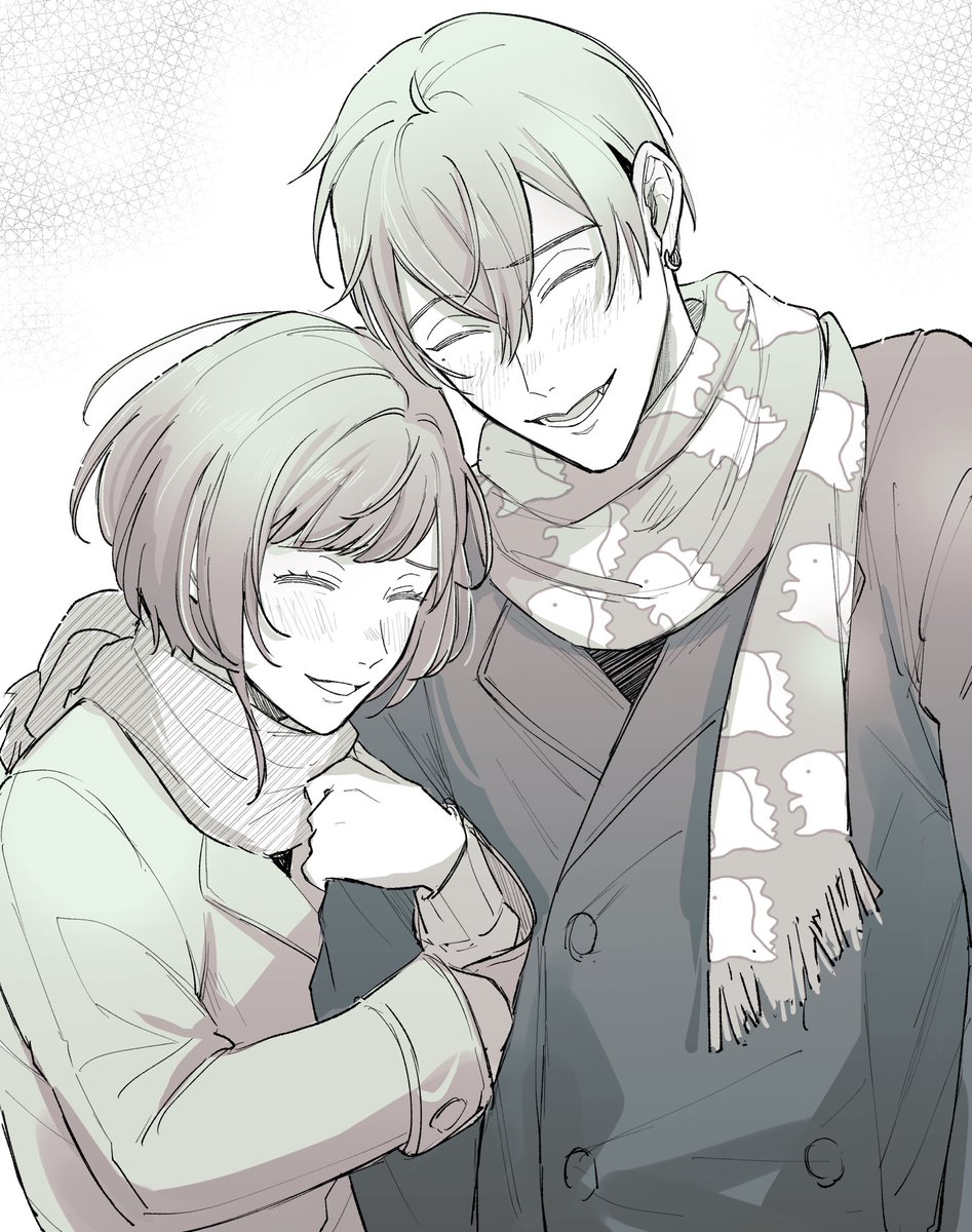 「冬のウルエマちゃん #ymkr男女CP」|rimo.のイラスト