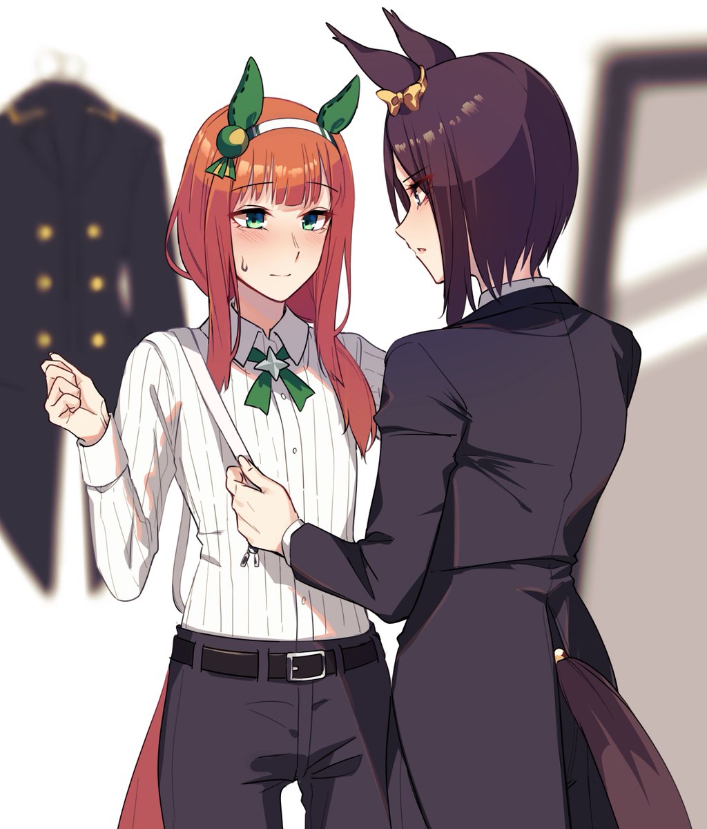 エアグルーヴ(ウマ娘) ,サイレンススズカ(ウマ娘) 「執事のスズグル」|🦆すがも(OMAGUS)🦆のイラスト