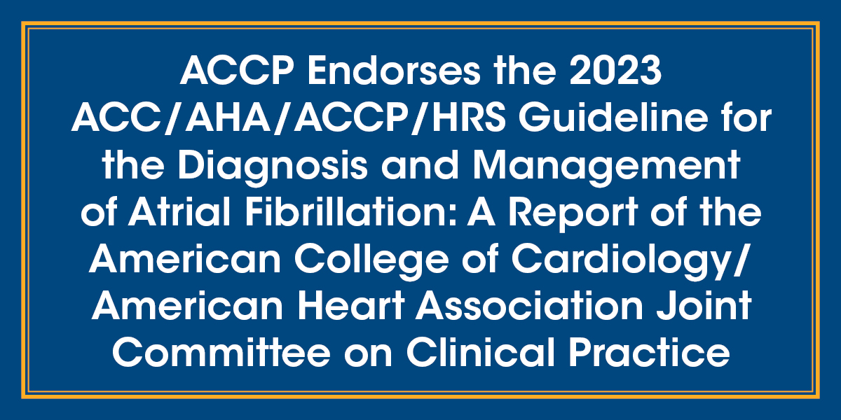 2023 ACC/AHA/ACCP/HRS Guideline for the Diagnosis and