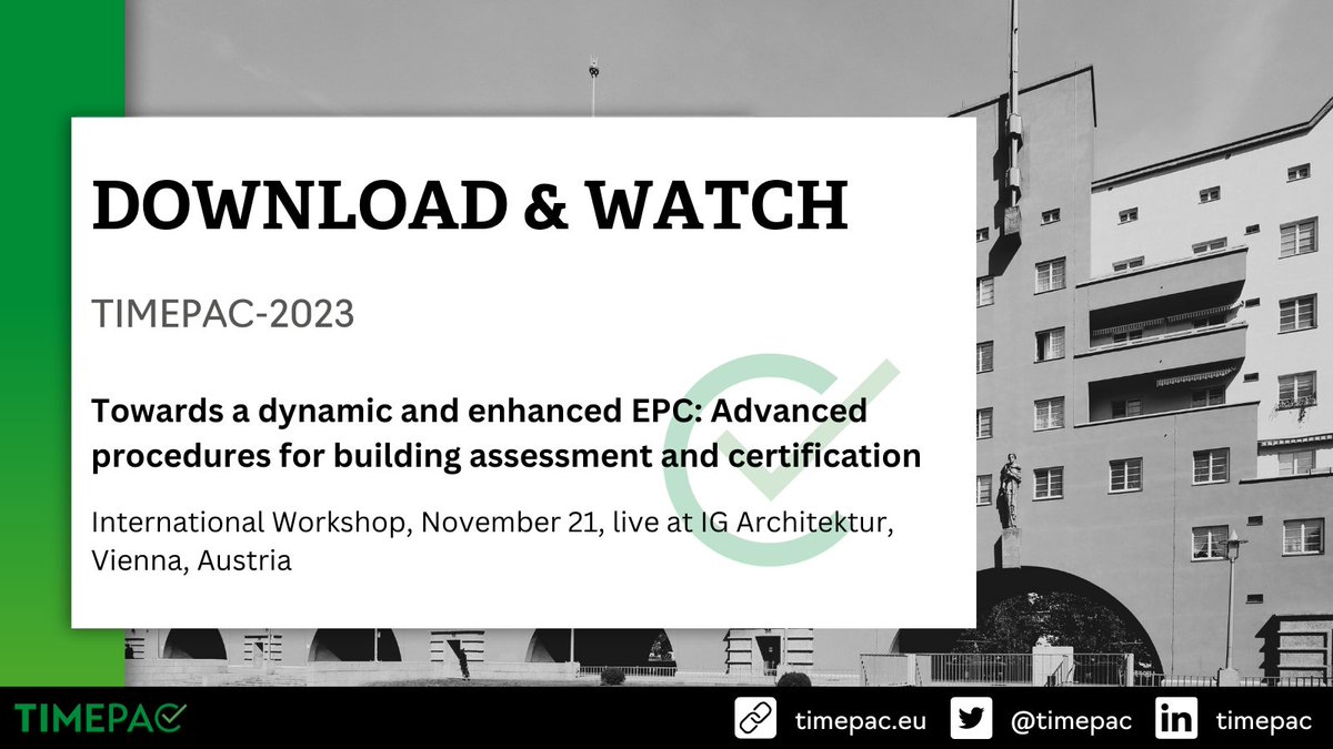 TIMEPAC Verification Workshop: Improving building operation with ...