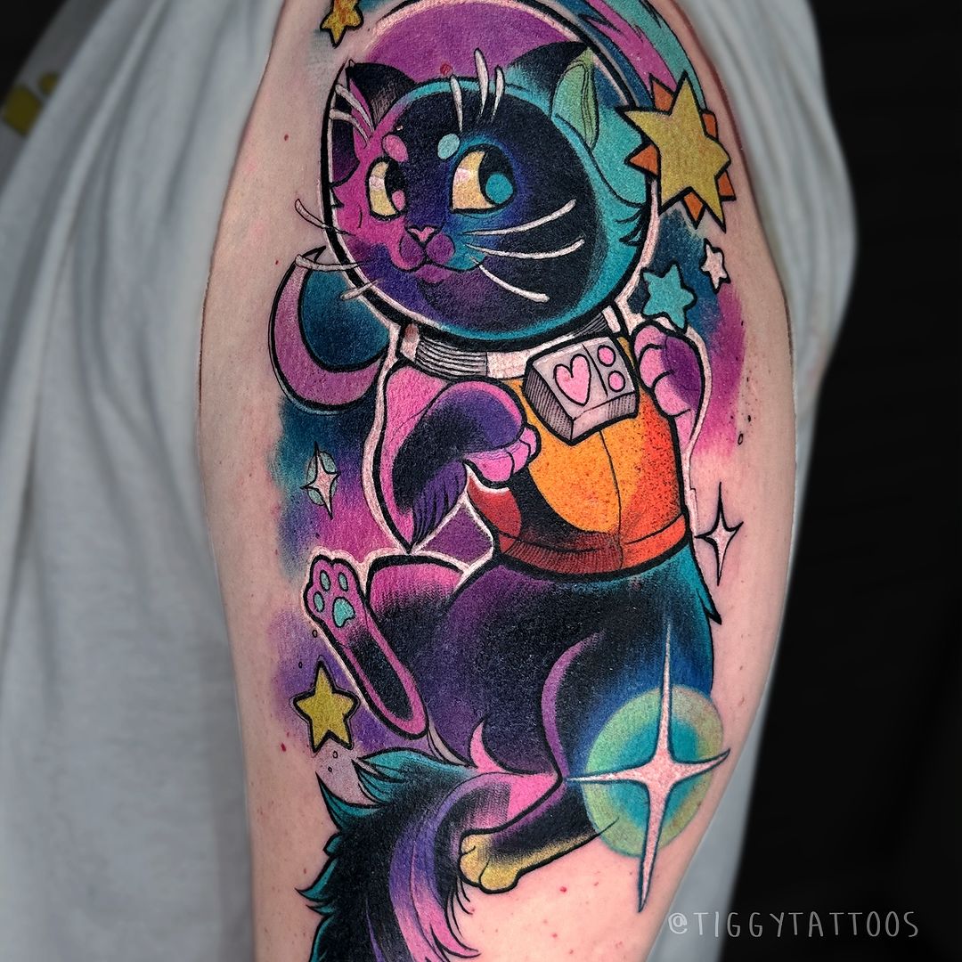 Universe Cat Tattoos Killer Ink Tattoo On X: "Awesome Astronaut Cat