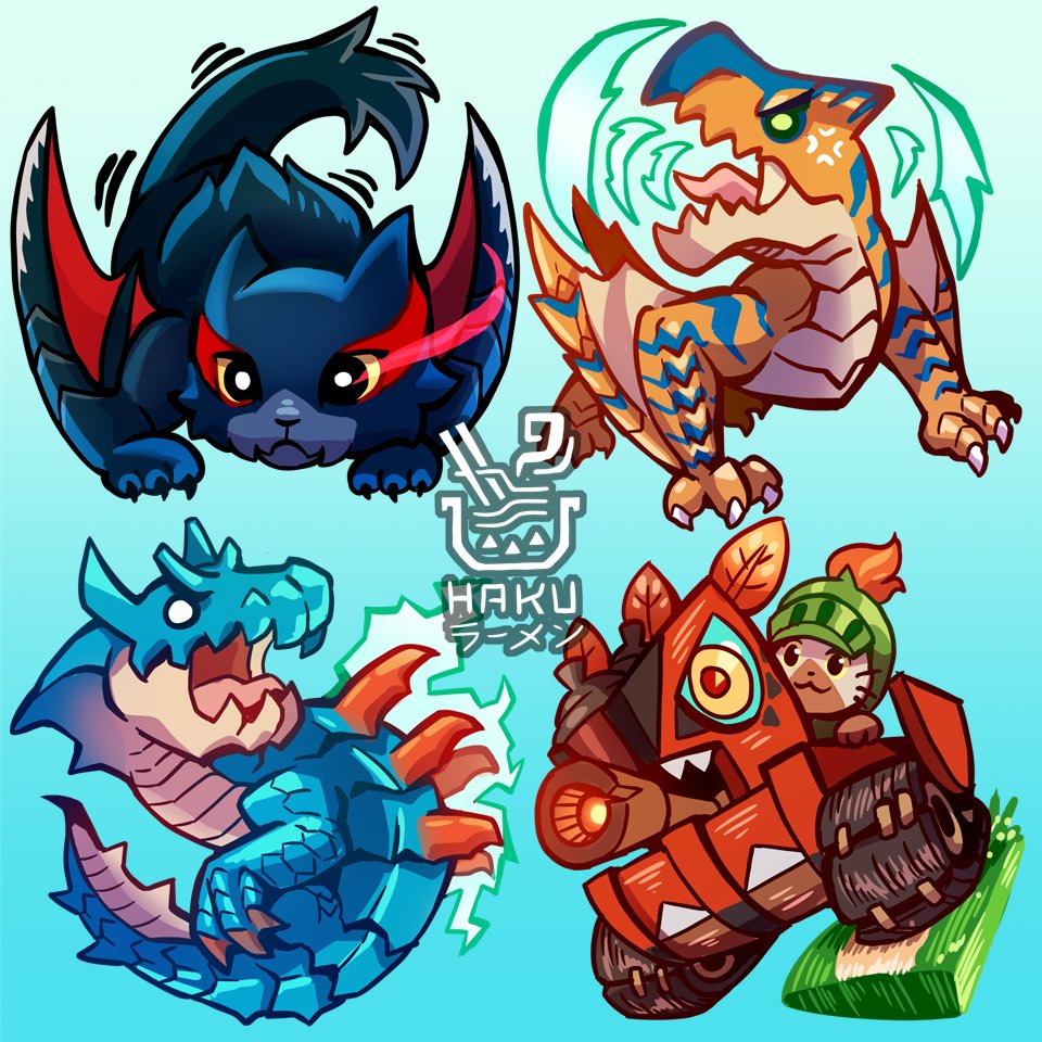 「MH Chibis.#MonsterHunter 」|Haku🍜のイラスト