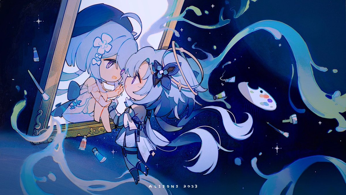 「A good day to paintbrush, stardust, and 」|Honkai Impact 3rdのイラスト