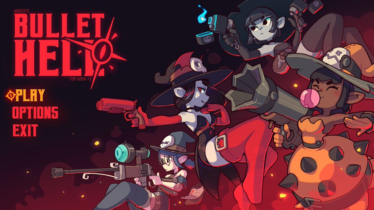 「BULLET HELL secret Santa gift for 」|Gaziter ⛄のイラスト