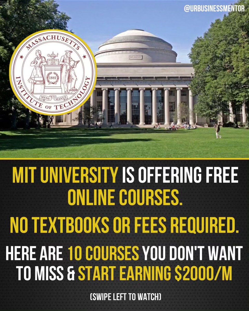 MIT University is offering free online courses. Here are 10 courses you ...