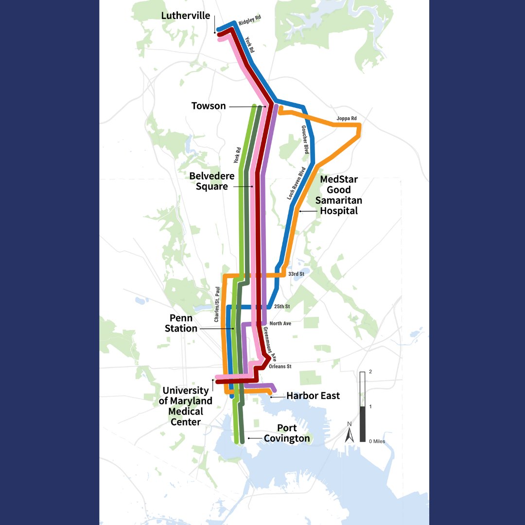 Baltimore Light Rail System Map Next Stop For Baltimore's Red Line: