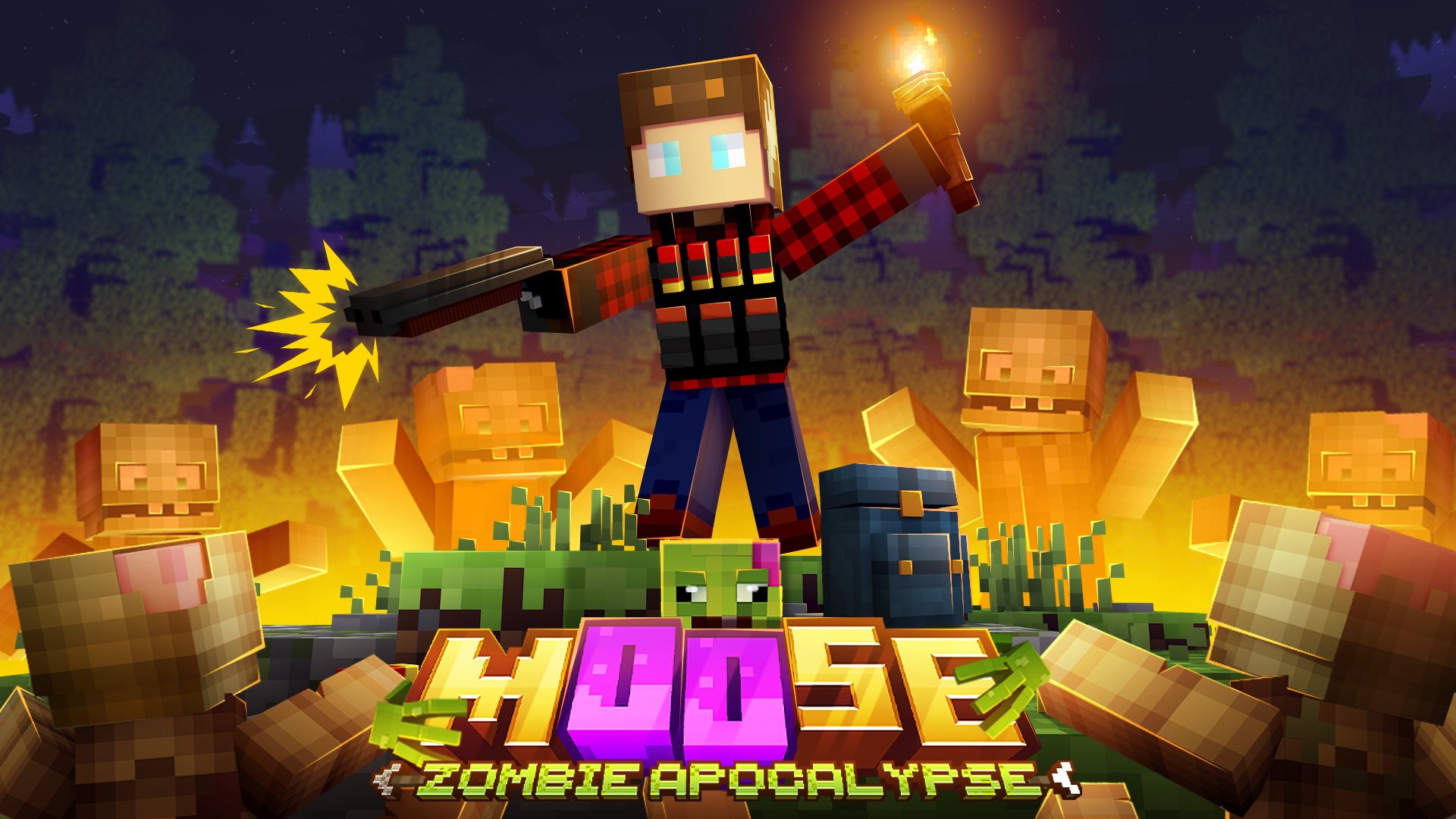 Zombies Minecraft 1920x1080 100+] Minecraft Zombie Wallpapers