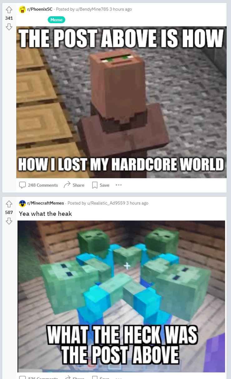 Minecraft Logic Memes