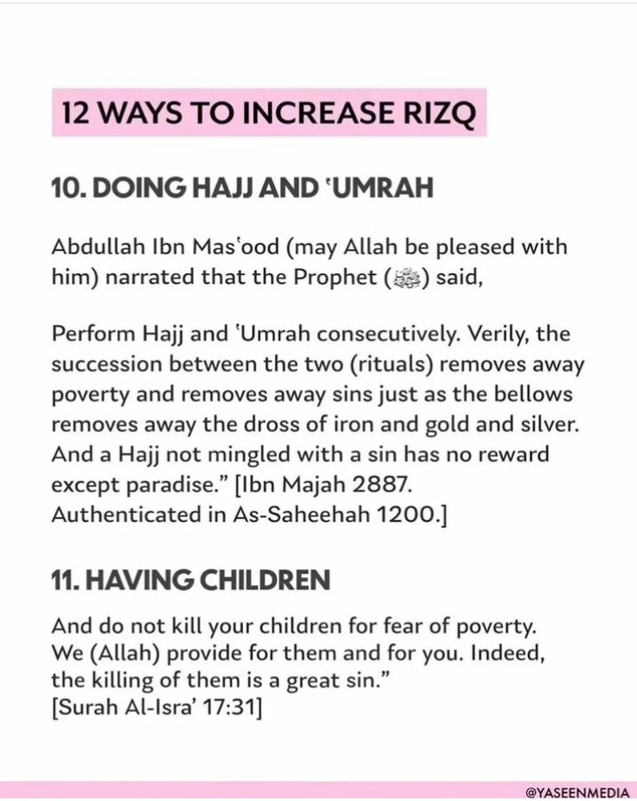 ⚪Twelve [12] Ways To Increase Rizq [Provisions].💫🌟 🌼 ⚪THREAD. - Thread ...