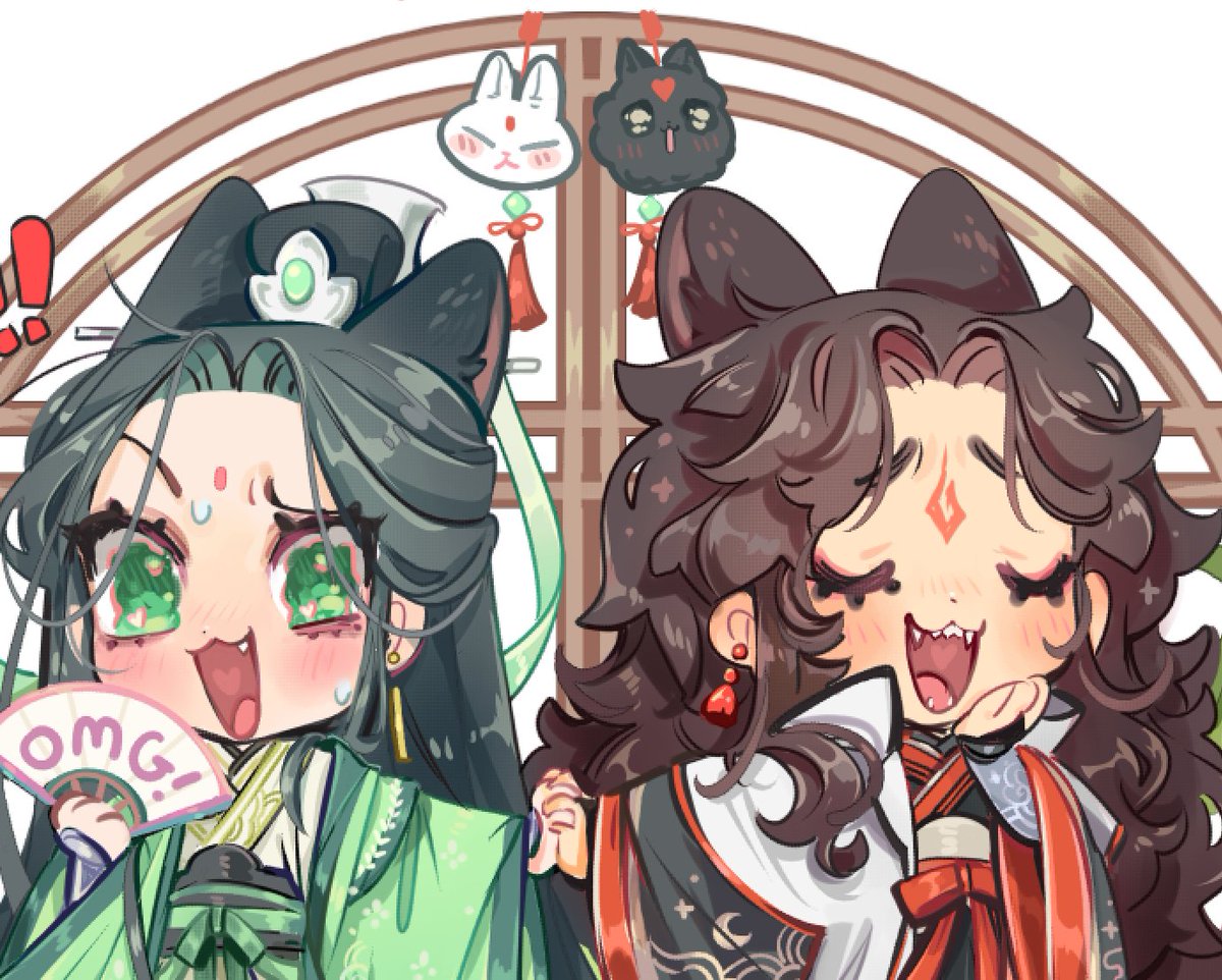 「DECIDED TO ADD A LITTLE SHEN NYAN AND BI」|ginger ʕ´•ᴥ•`ʔ eepyのイラスト