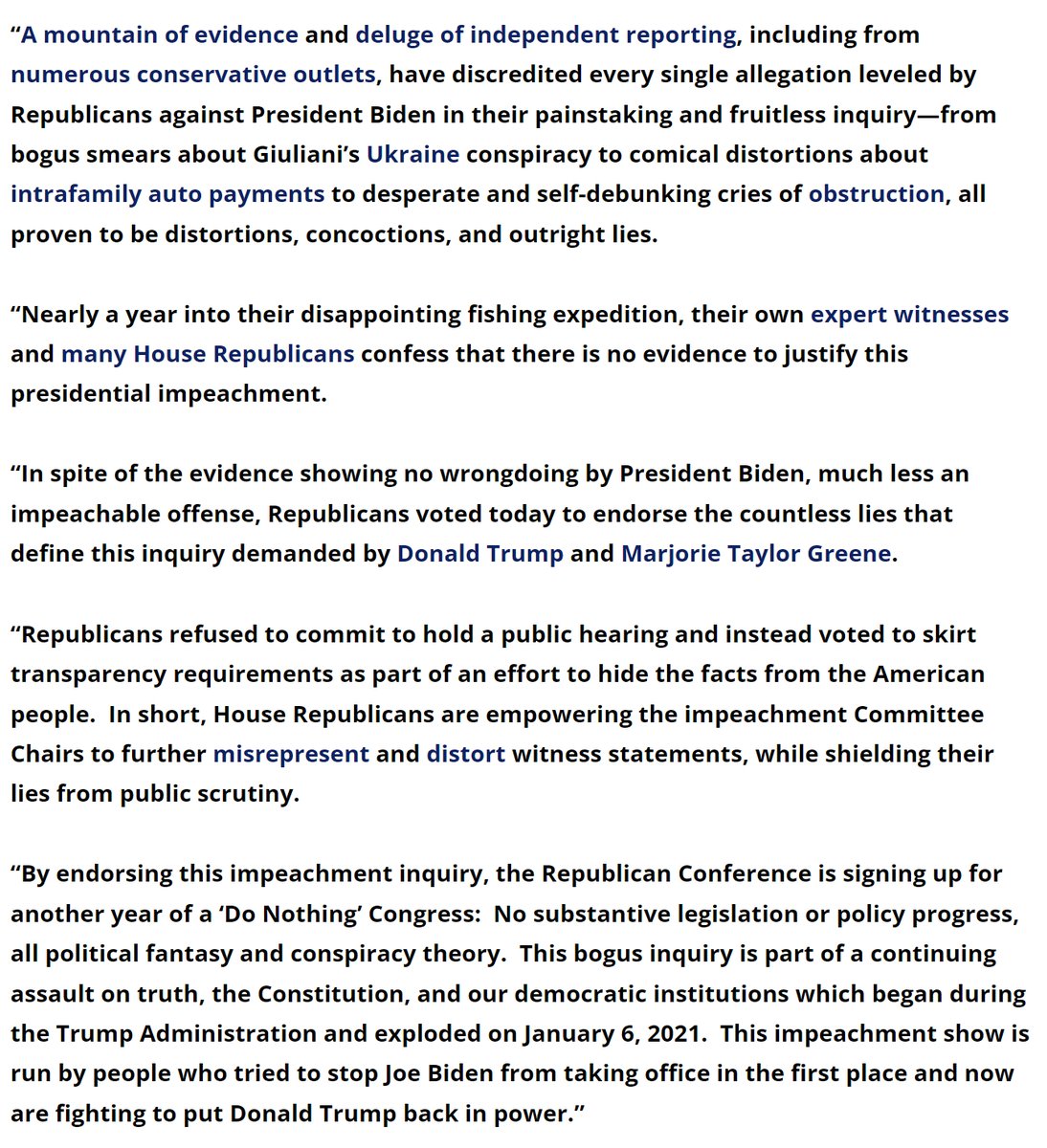 Statement from Ranking Member Congressman Rankin on illegitimate ...