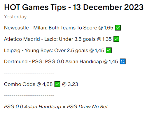 Premium Tips: Increase Drastically Your Chance to Win! • ComboBets