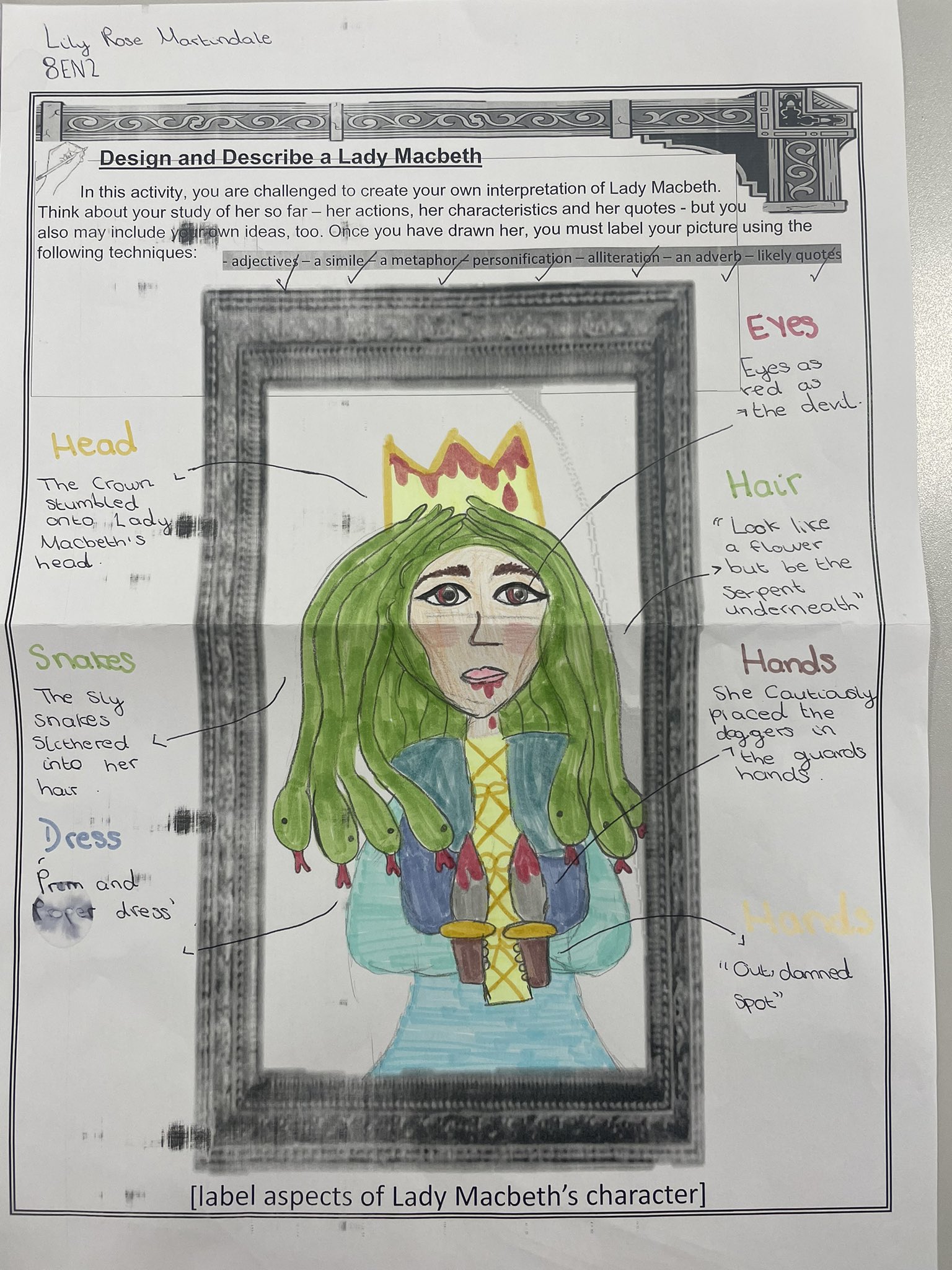 Lady Macbeth Drawing Ideas MissC Draw My Life Lady Macbeth