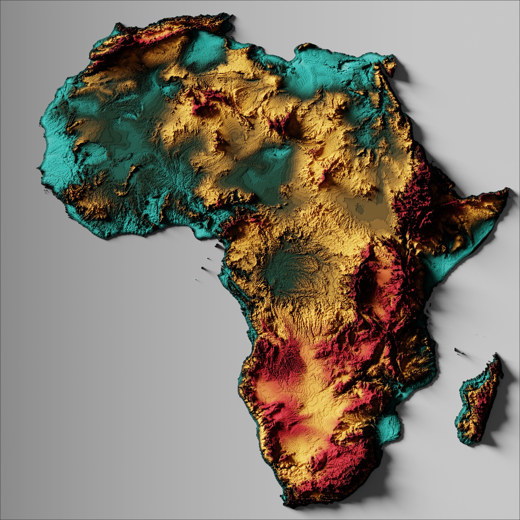 Topical Map Of Africa