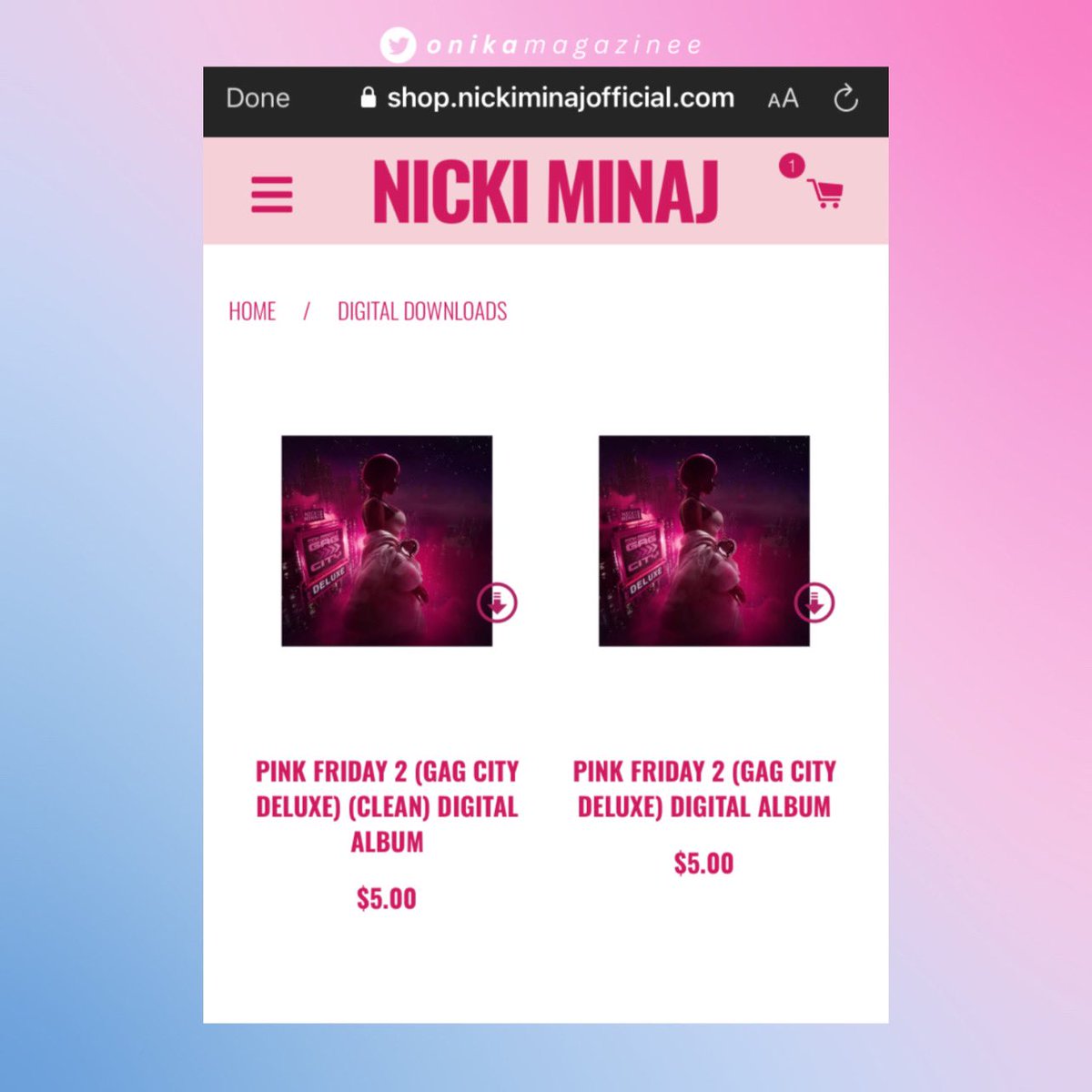 Nicki minaj website store