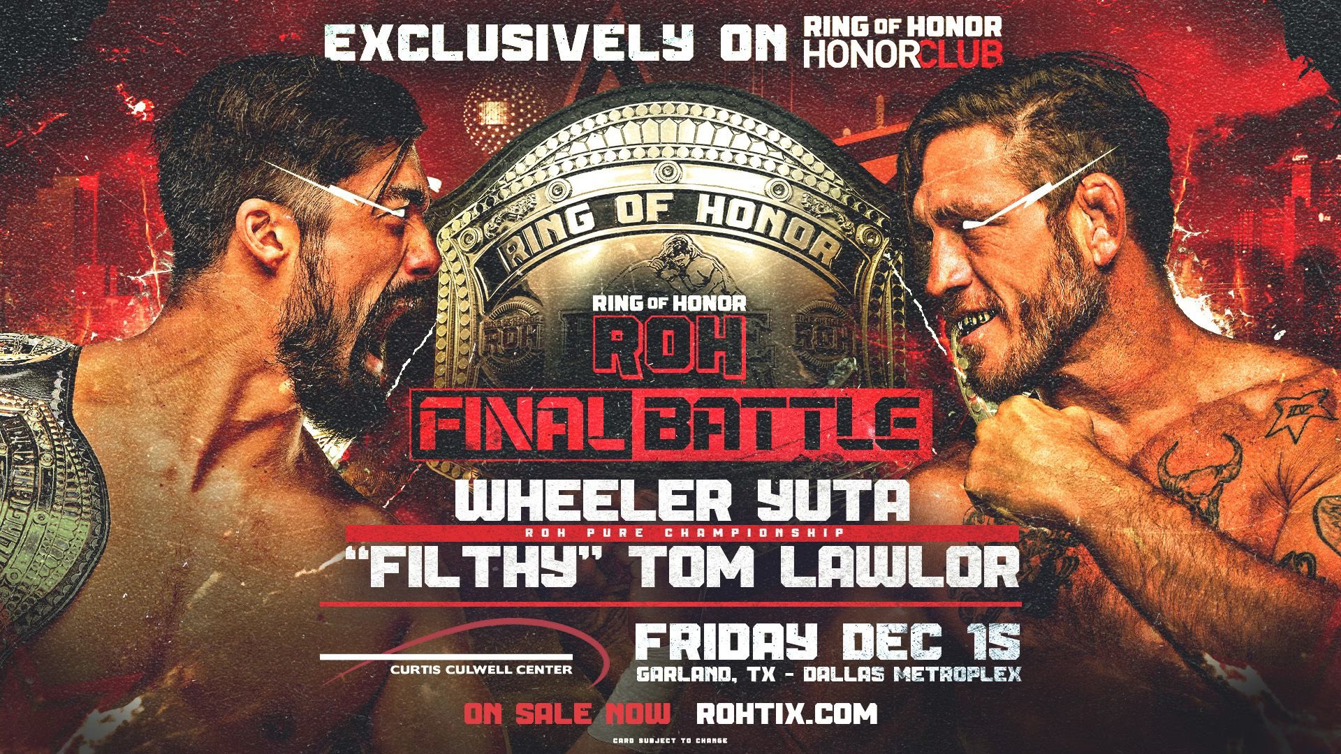 Carte de ROH Final Battle 2023 - Catch-Newz Carte de ROH Final Battle 2023 - Catch-Newz