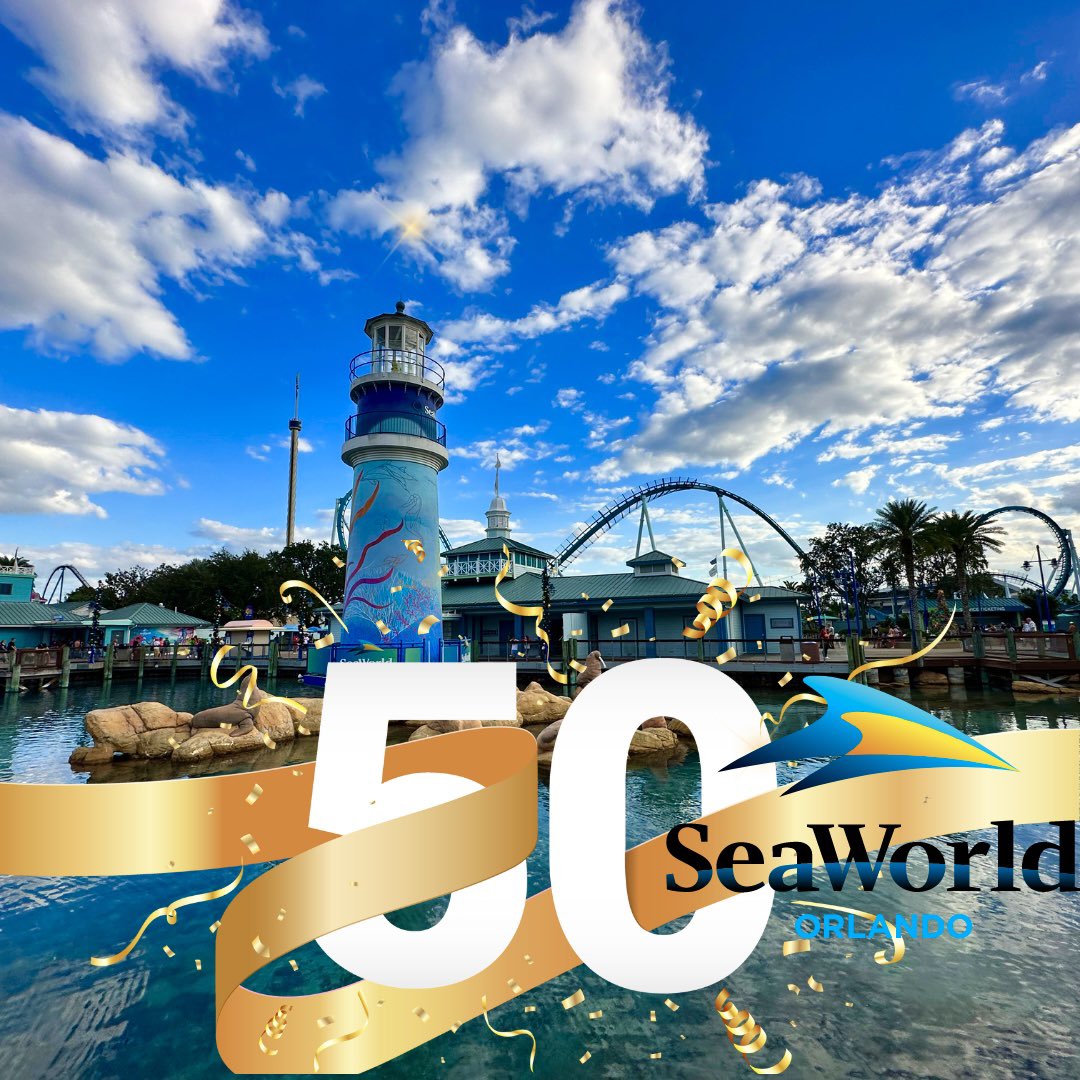 Seaworld 50th Logo SeaWorld 50th Anniversary Celebration In Orlando