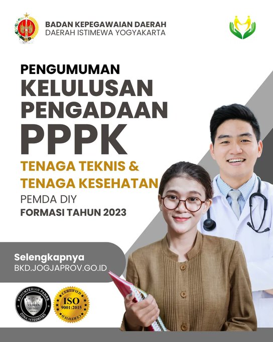 PENGUMUMAN KELULUSAN PPPK TENAGA TEKNIS DAN TENAGA KESEHATAN PROVINSI ... PENGUMUMAN KELULUSAN PPPK TENAGA TEKNIS DAN TENAGA KESEHATAN PROVINSI ...