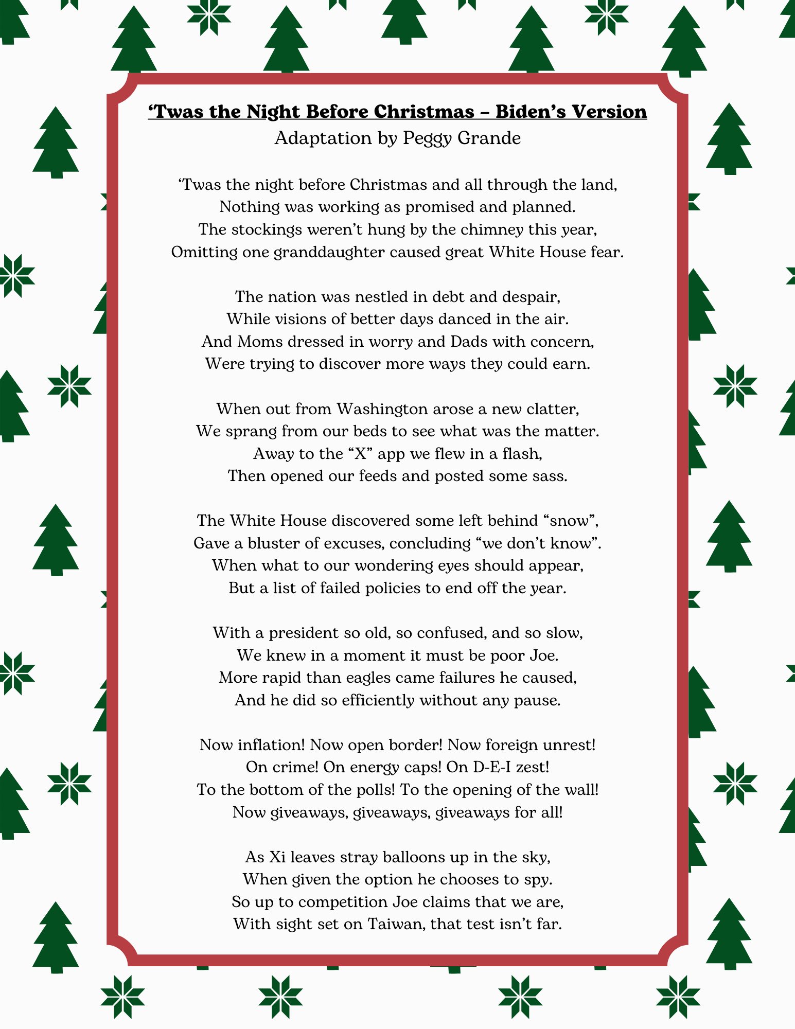 Twas The Night Before Christmas Poem Printable