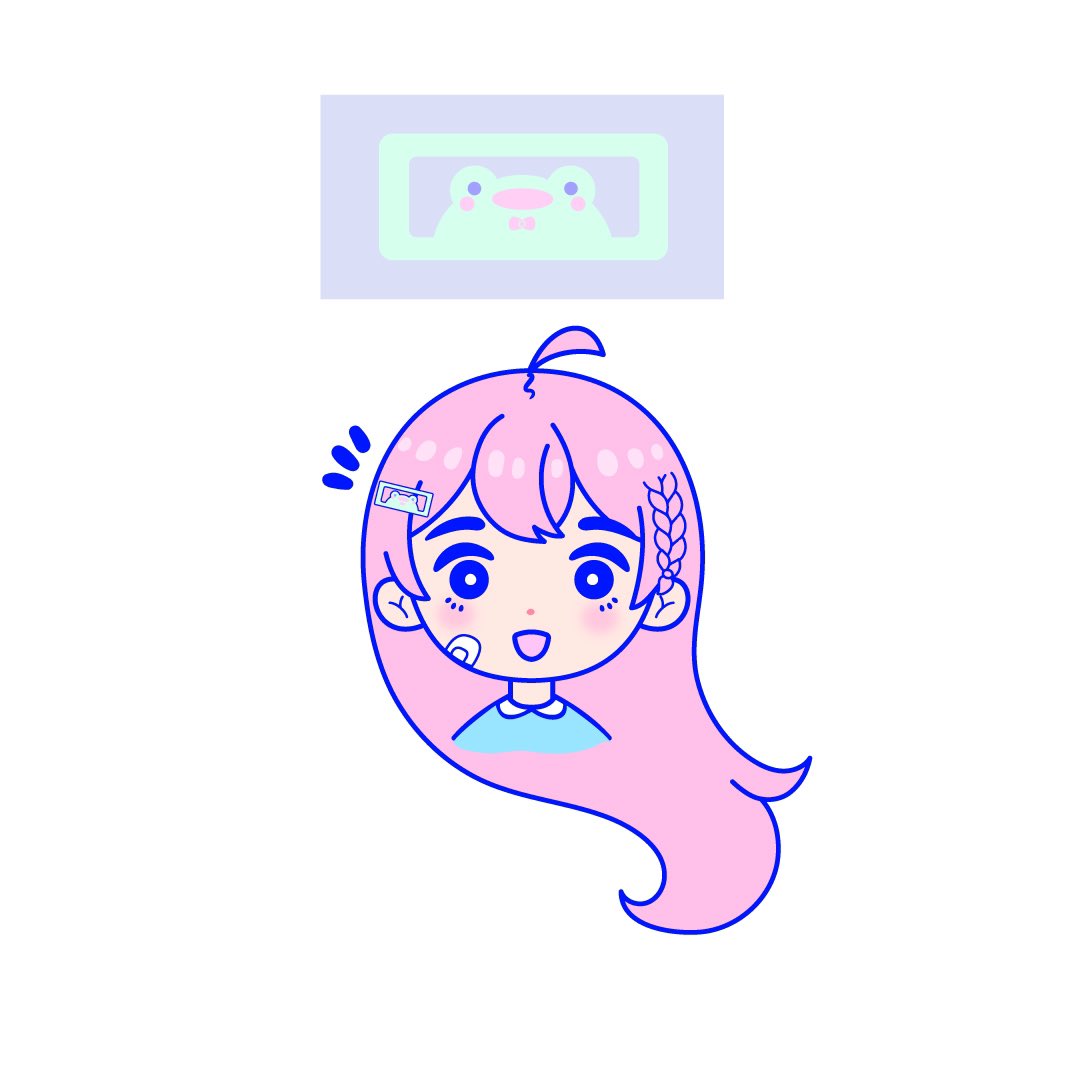 「i was designing hair clips then got dist」|rachel 🐸 reichenbachのイラスト