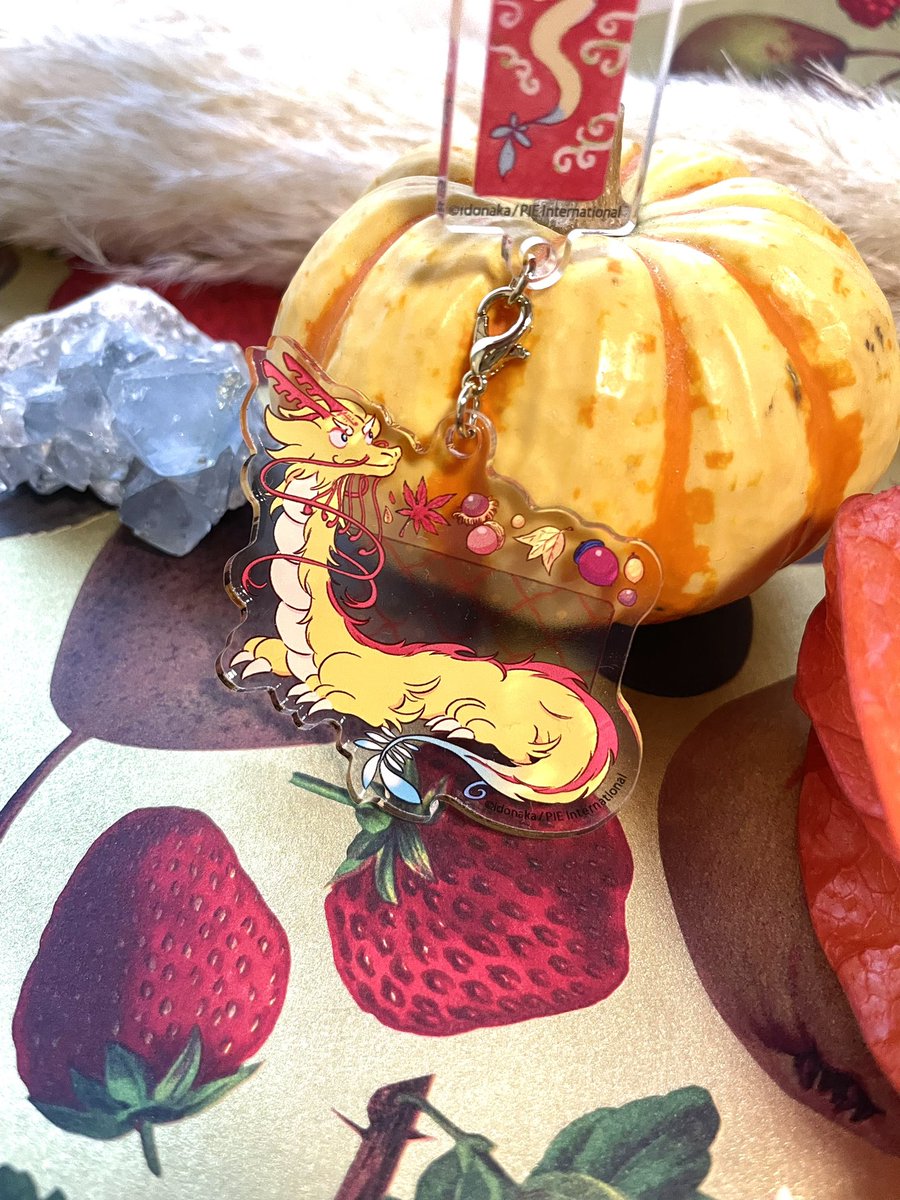 「グッズといえば現状唯一のオンライン販売公式グッズアクリルチャームセットがマンガ展」|idonaka 龍と少年漫画連載中のイラスト