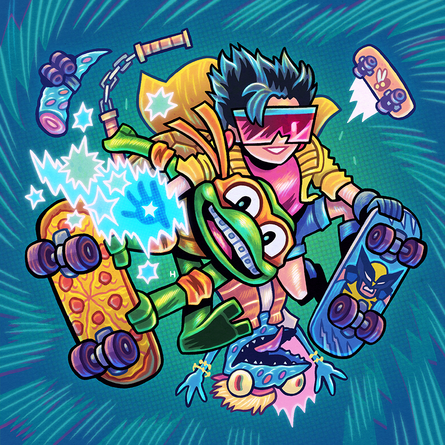 「More Mutant Mayhem 」|Dan Hippのイラスト