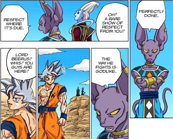 Beerus Pays Respect To Goku After Wi.. | Dragon Ball Manga Panels さんの ...
