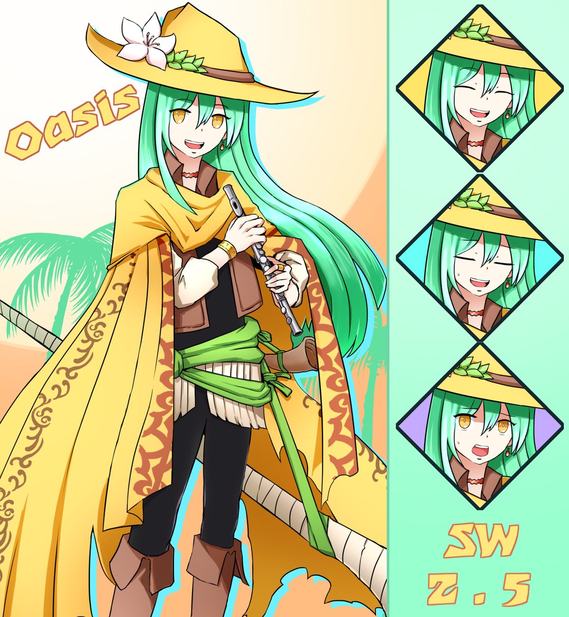 「SW2.5の公式シナリオで遊ばせていただきましたメリアコンジャラーのオアシスくん」|らにってのイラスト