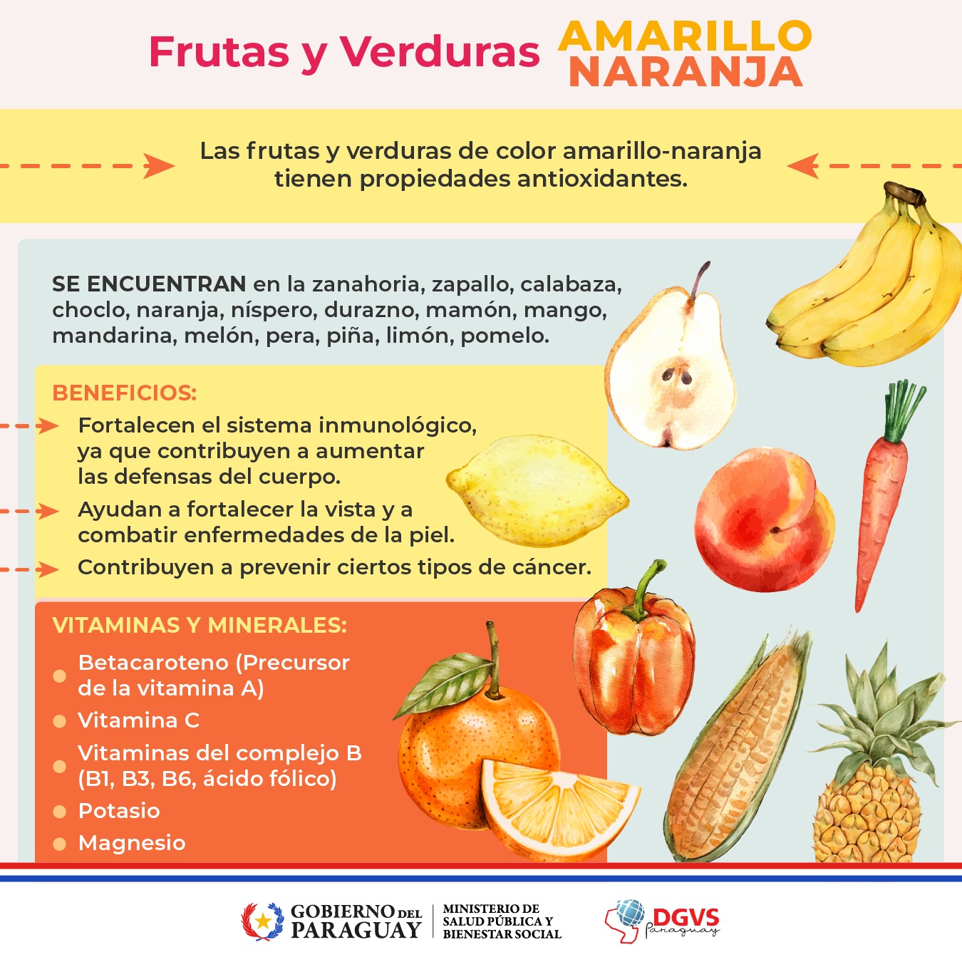Frutas Y Verduras De Color Naranja
