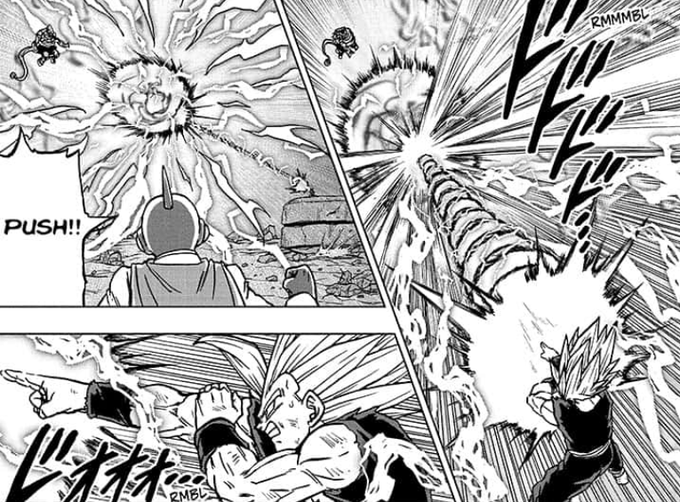Beast Gohan Struggles To Push Cell M.. | Dragon Ball Manga Panels さんの ...