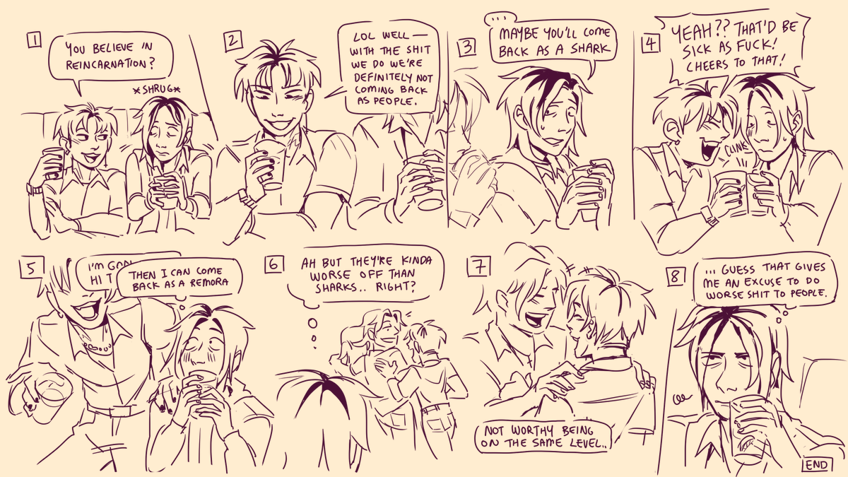 「if you think the pink hair one is the yandere boyfriend your」Eliot 🩻の漫画