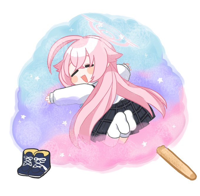 「hoshino (blue archive) pleated skirt」Fan Art(Popular)｜5pages