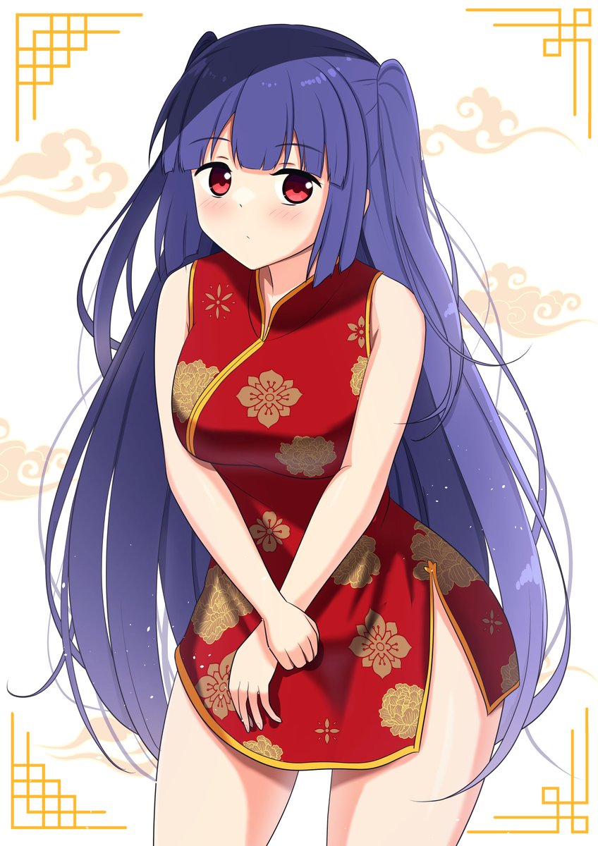 「チャイナドレスとこよ 式姫お絵かき60分一本勝負 」 いちまのイラスト