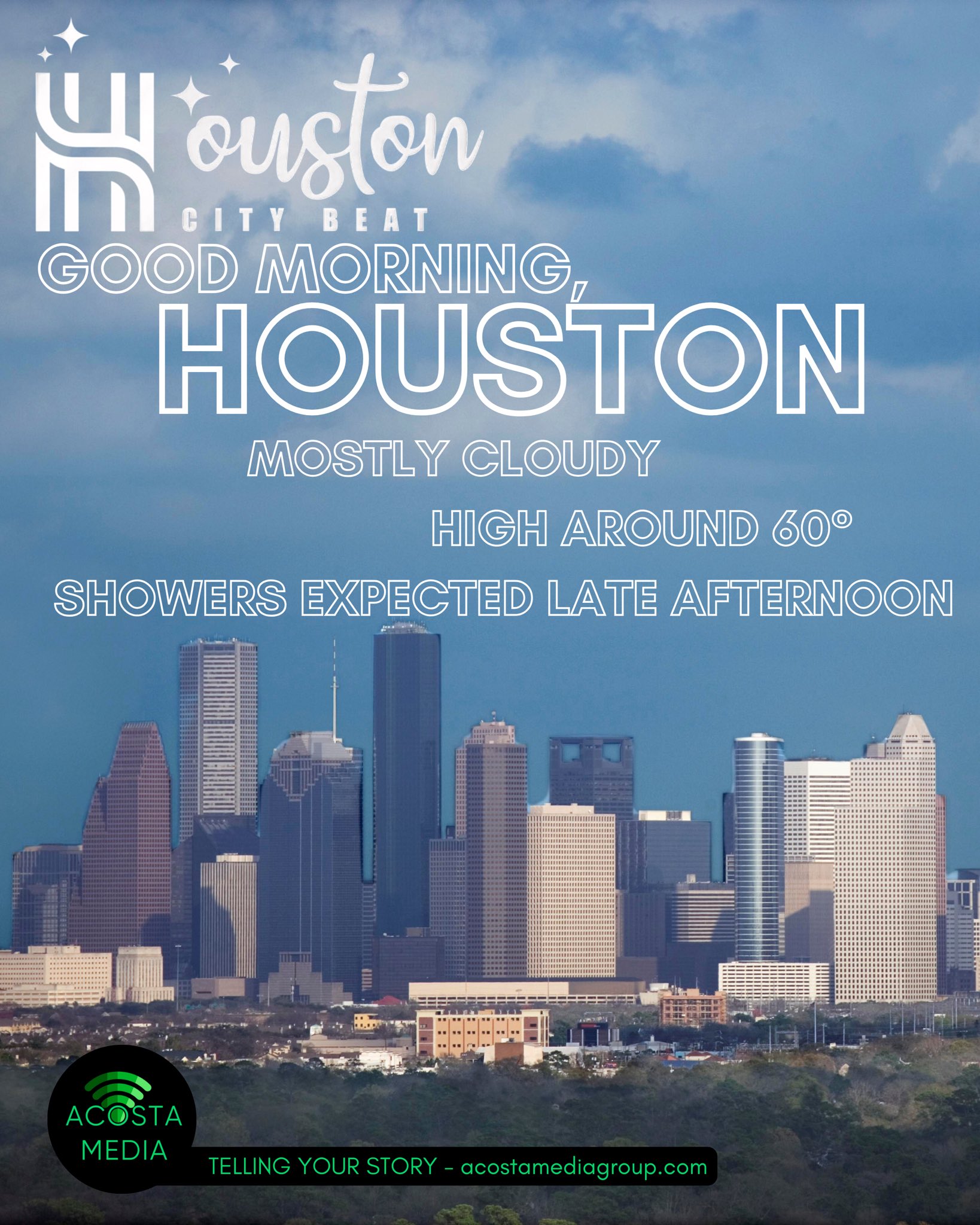 Cloudy Night At Downtown Houston Texas Timelapse Houstons Skyline