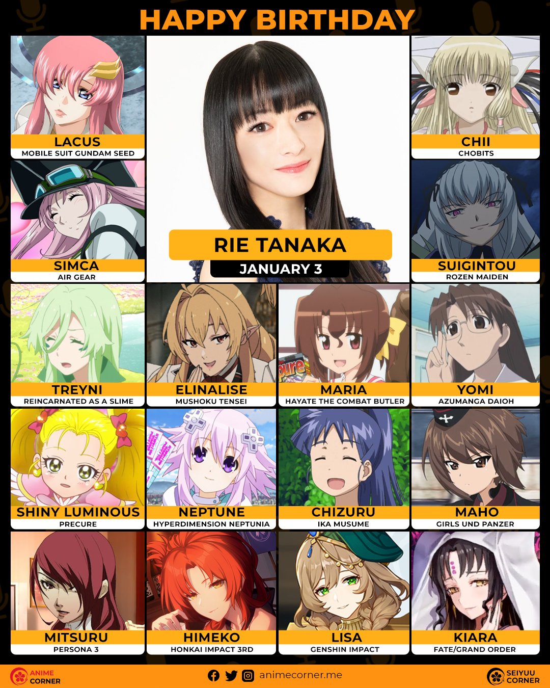 Rie Tanaka Voice Actor