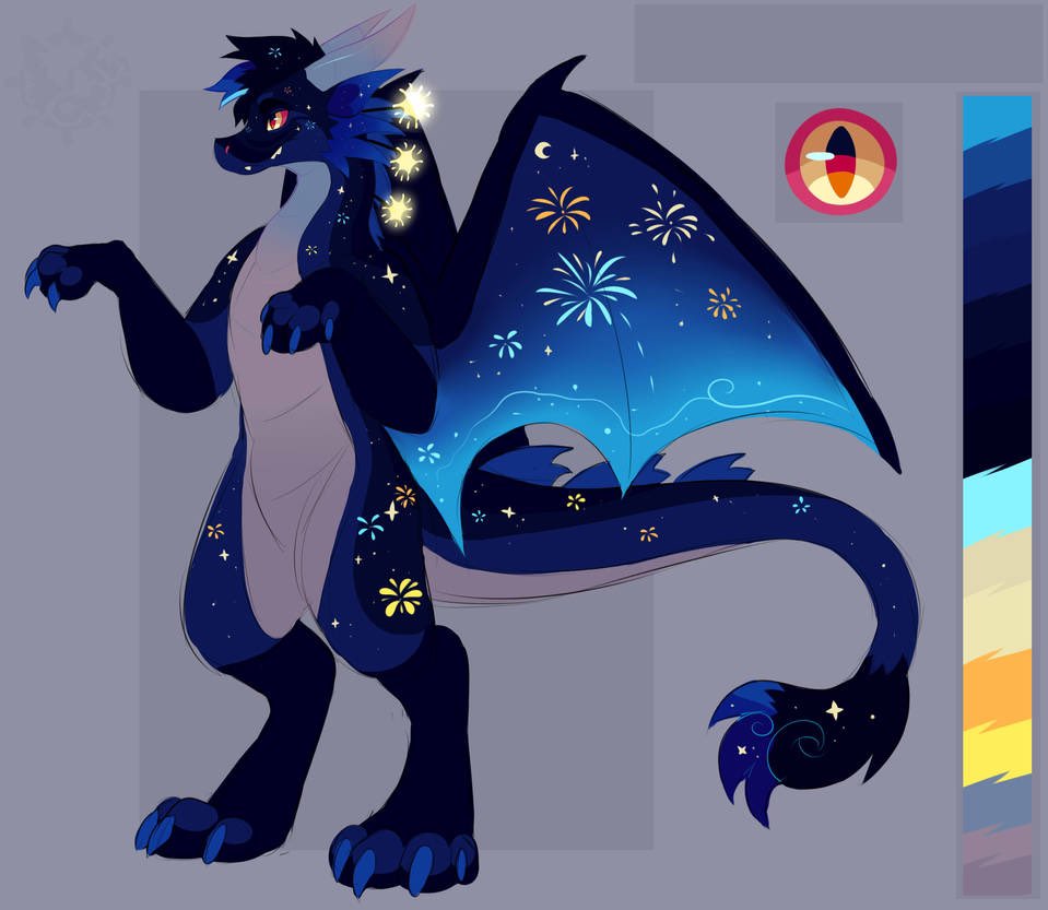 「Firework dragon completed! 」|SleepyKaijuのイラスト