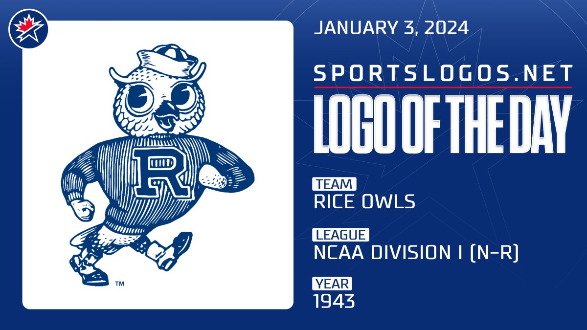 Rice Owls Logo SportsLogos.Net على X: "#LogoOfTheDay January 3,
