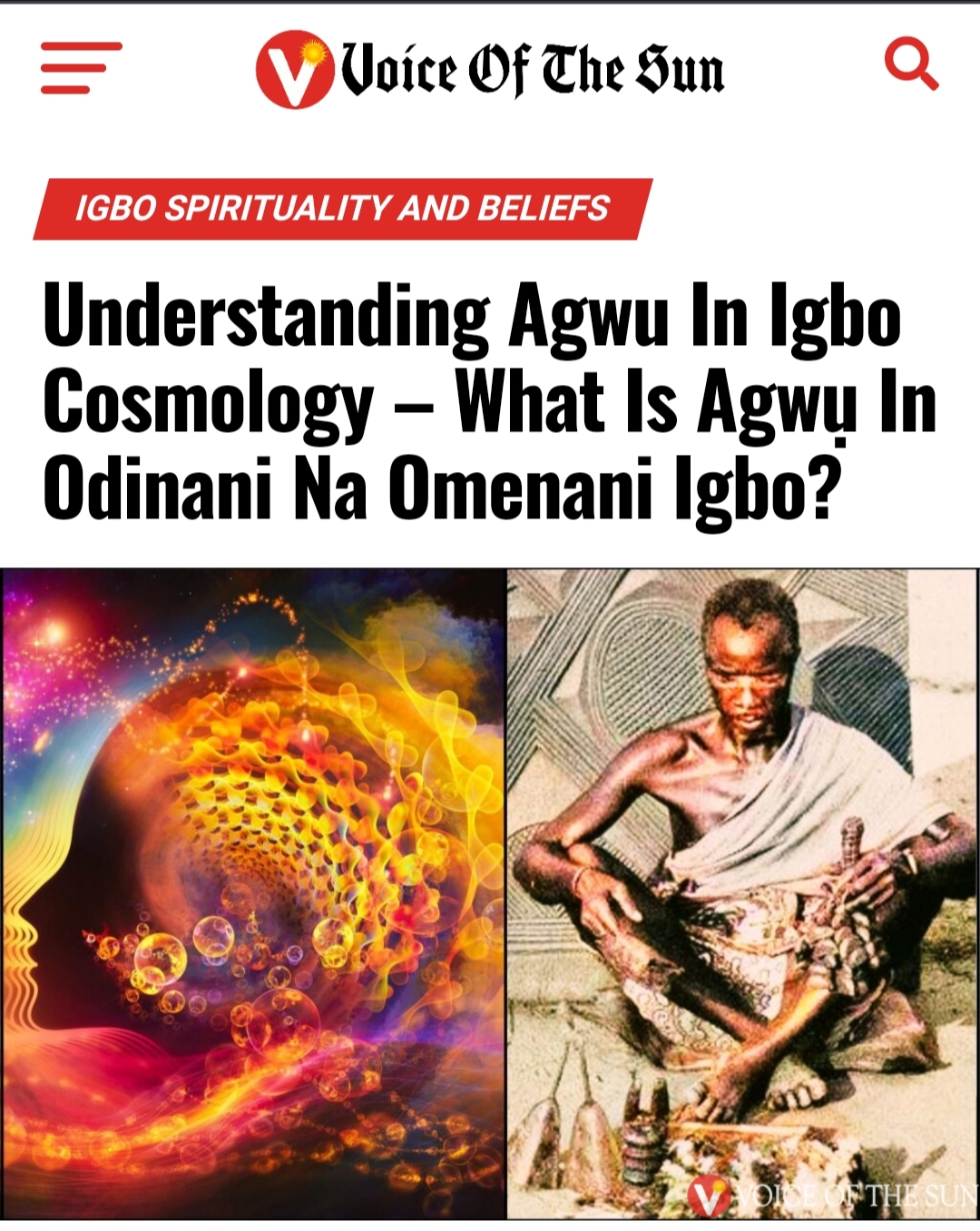 Igbo Cosmology The Water Goddess In Igbo Cosmology By Sabine