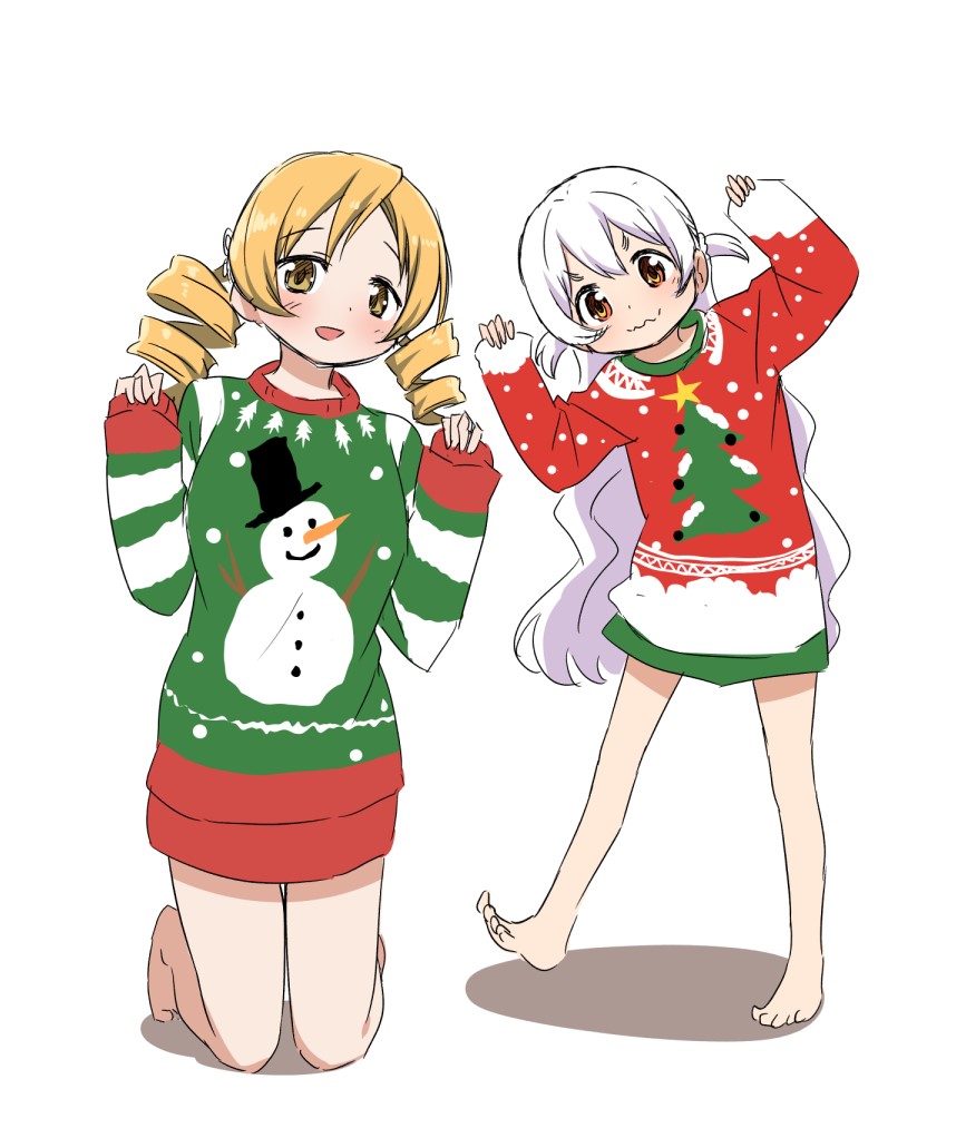 百江なぎさ 巴マミ 「マミなぎクリスマスクソダサセーター 」アブトマトのイラスト