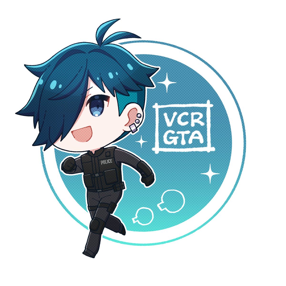 「警察お疲れ様でした! #バニラ最強卍 #VCRGT絵」|まっくろーんのイラスト