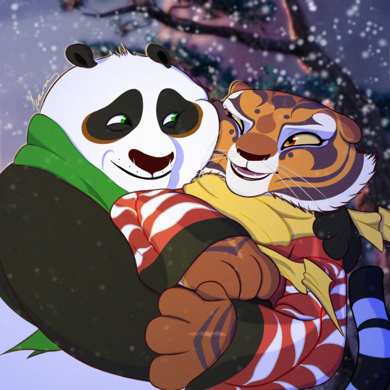 Kung Fu Panda Po And Tigress Hug I Hope This Turns Out Better Than