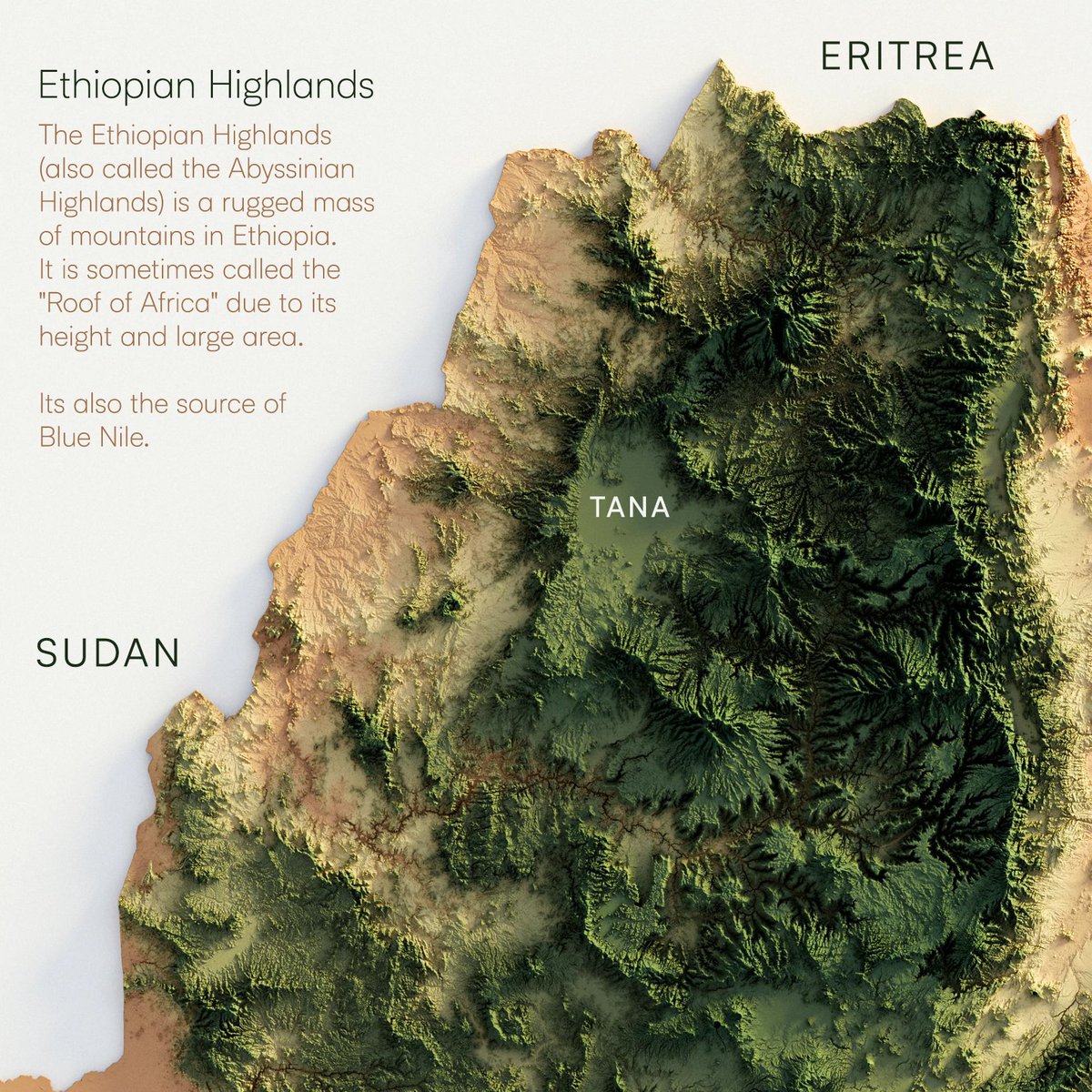 Ethiopian Plateau Africa Map World Dream Bank: Siphonia: African