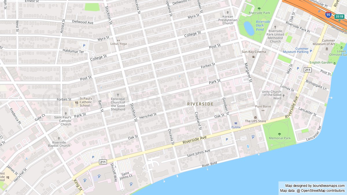 Editable Jacksonville Zip Code Map Illustrator Pdf