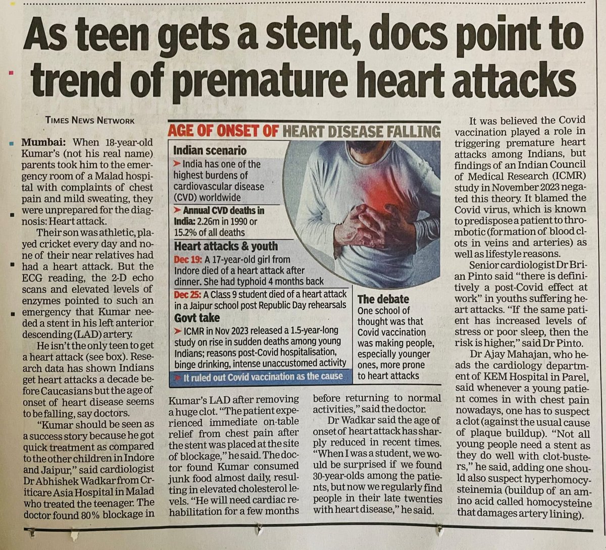 The occurrence of heart attacks among young Indians has been steadily rising over recent years ...