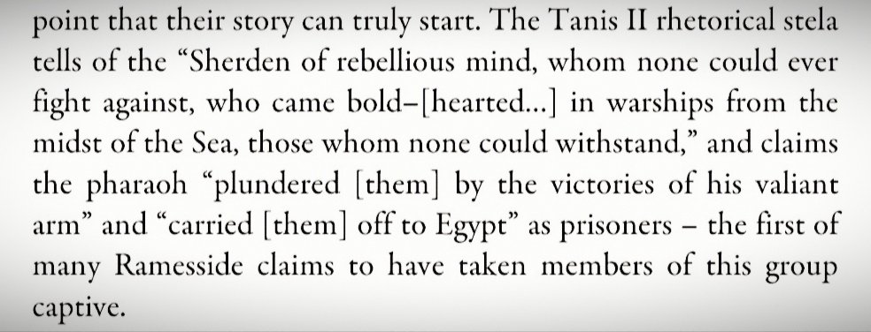 1/ The Sherden are the most interesting case of the so-called Sea ...