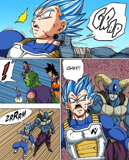 Moro-73 Grabs Onto The Back Of Super.. | Dragon Ball Manga Panels さんの ...