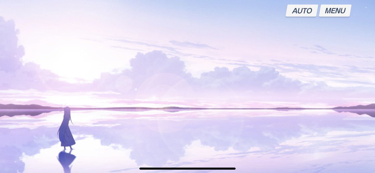 1girl long hair solo reflection sky cloud scenery illustration images